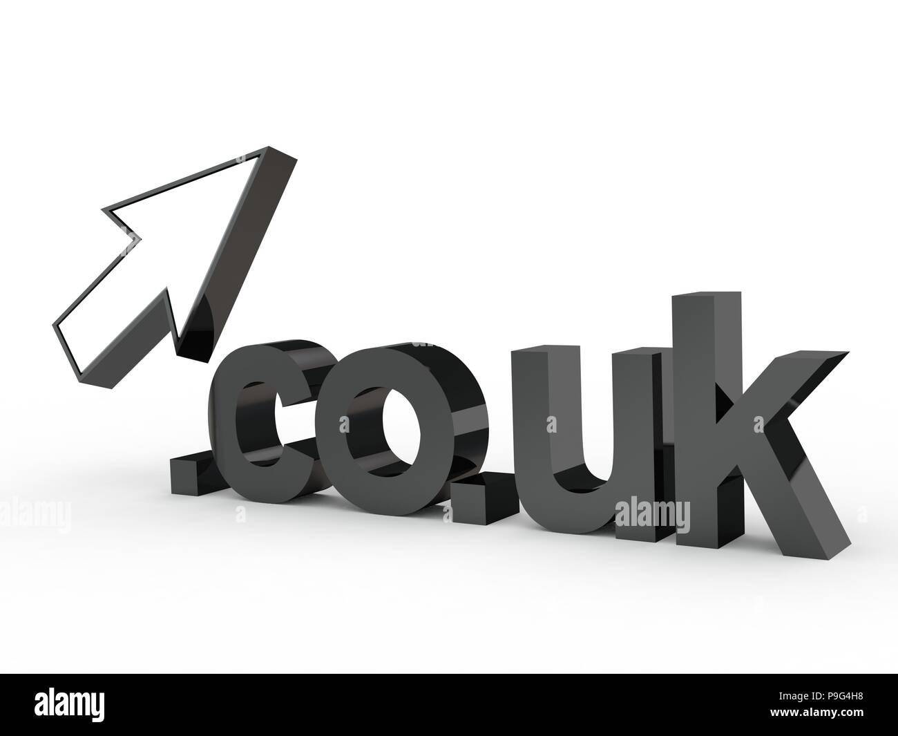 Website Domain Name Address endings with arrow Stock Photo - Alamy