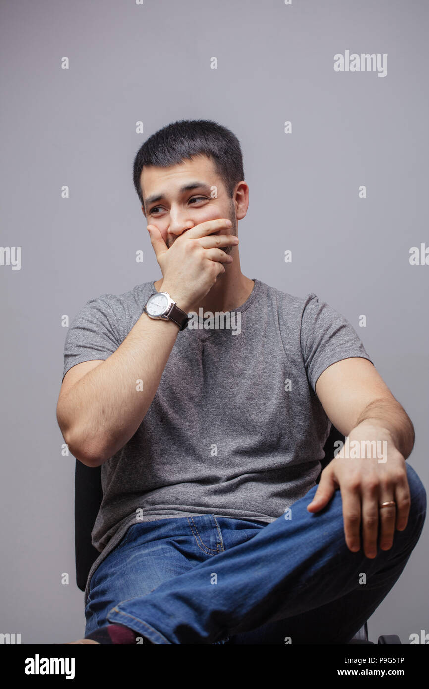 Giggling man hi-res stock photography and images - Alamy