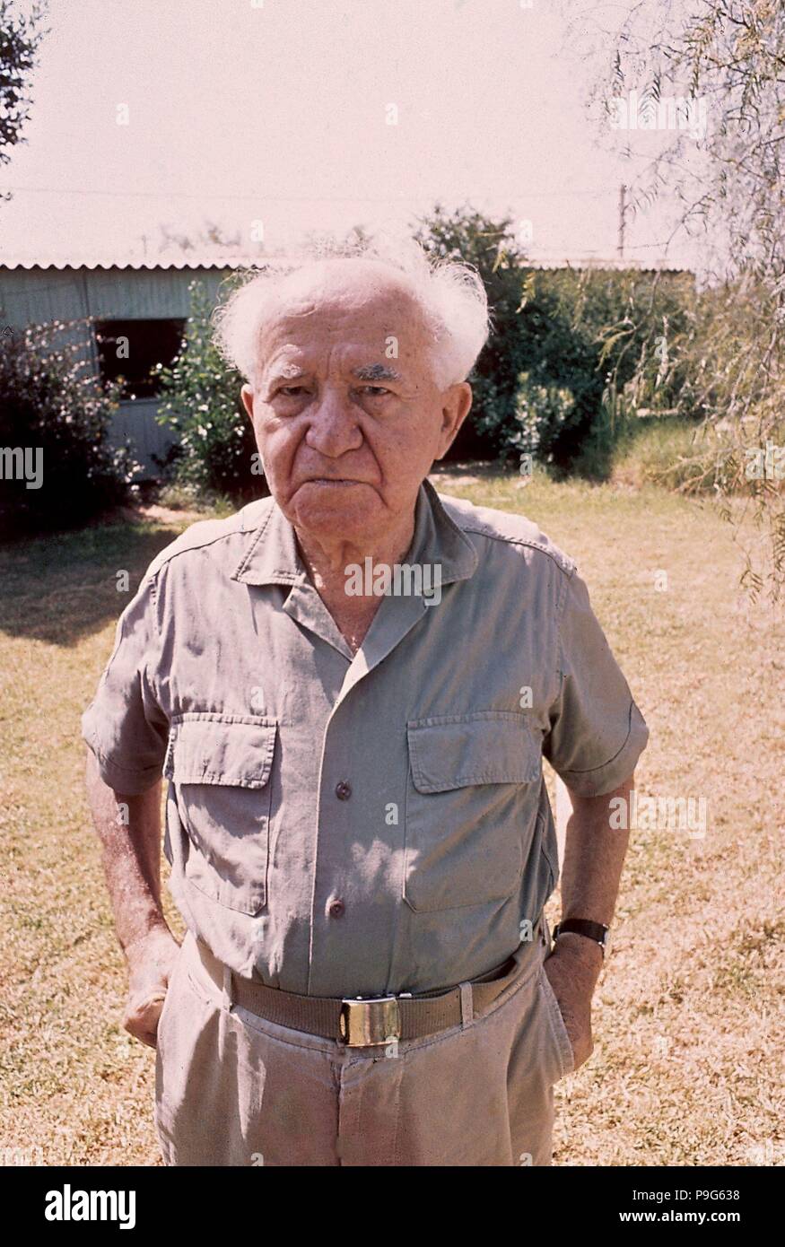 DAVID BEN GURION (1886-1973) - PRIMER MINISTRO DE ISRAEL Stock Photo ...