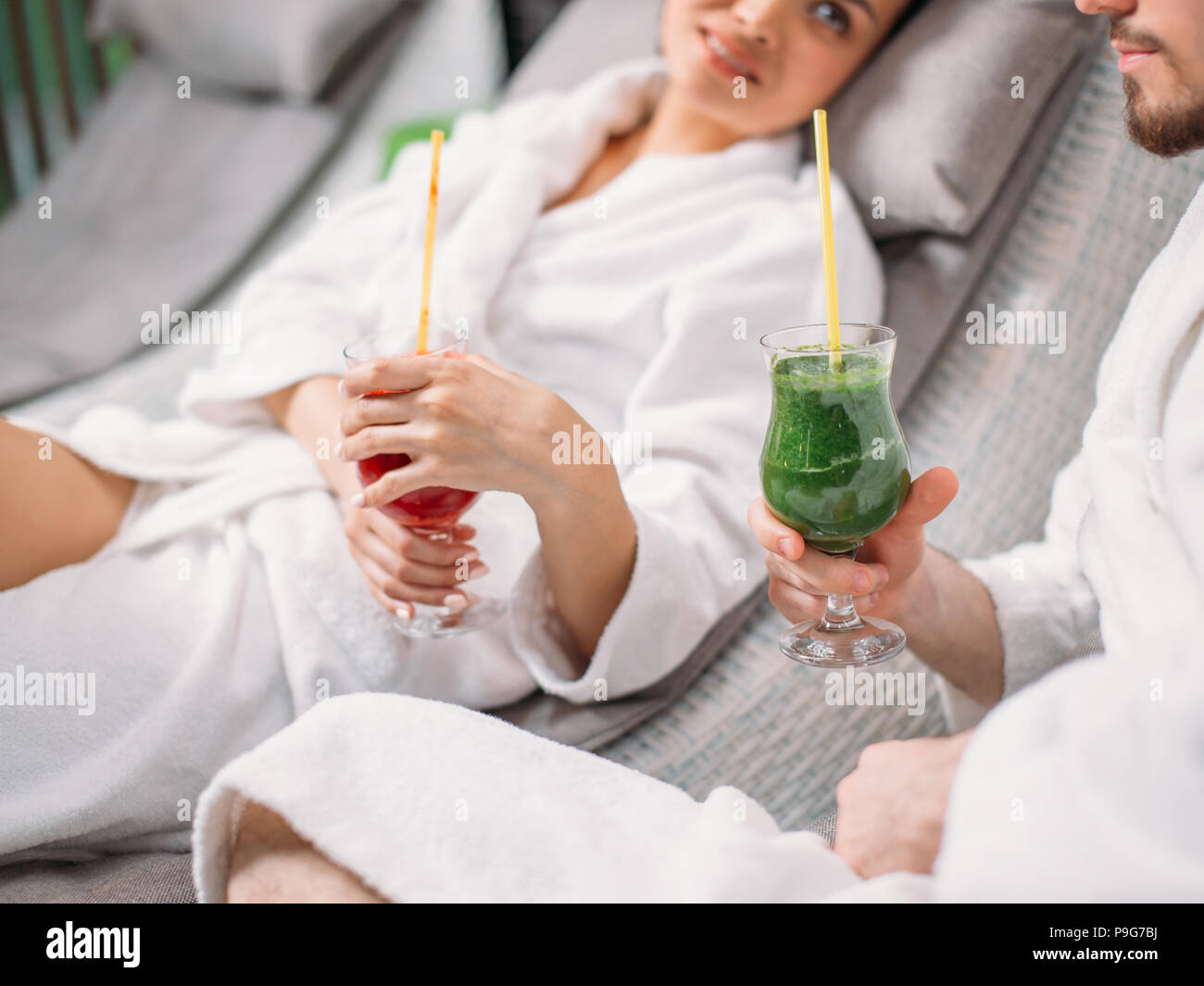 close up image of fresh refreshments for resting people Stock Photo - Alamy