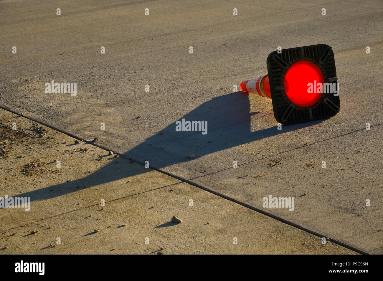 Fallen safety cone hi-res stock photography and images - Alamy
