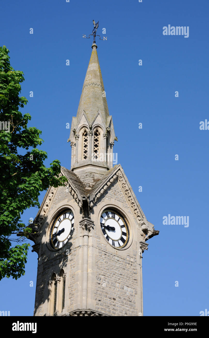 Clock Tower, Aylesbury, Buckinghamshire. The Clock Tower at the centre ...