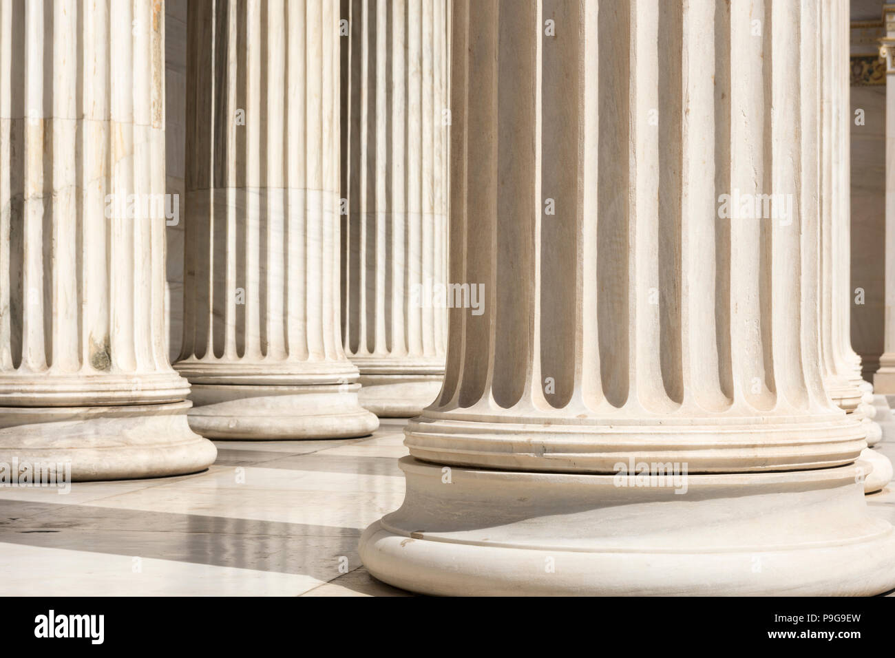 marble columns of academy of athens Stock Photo - Alamy