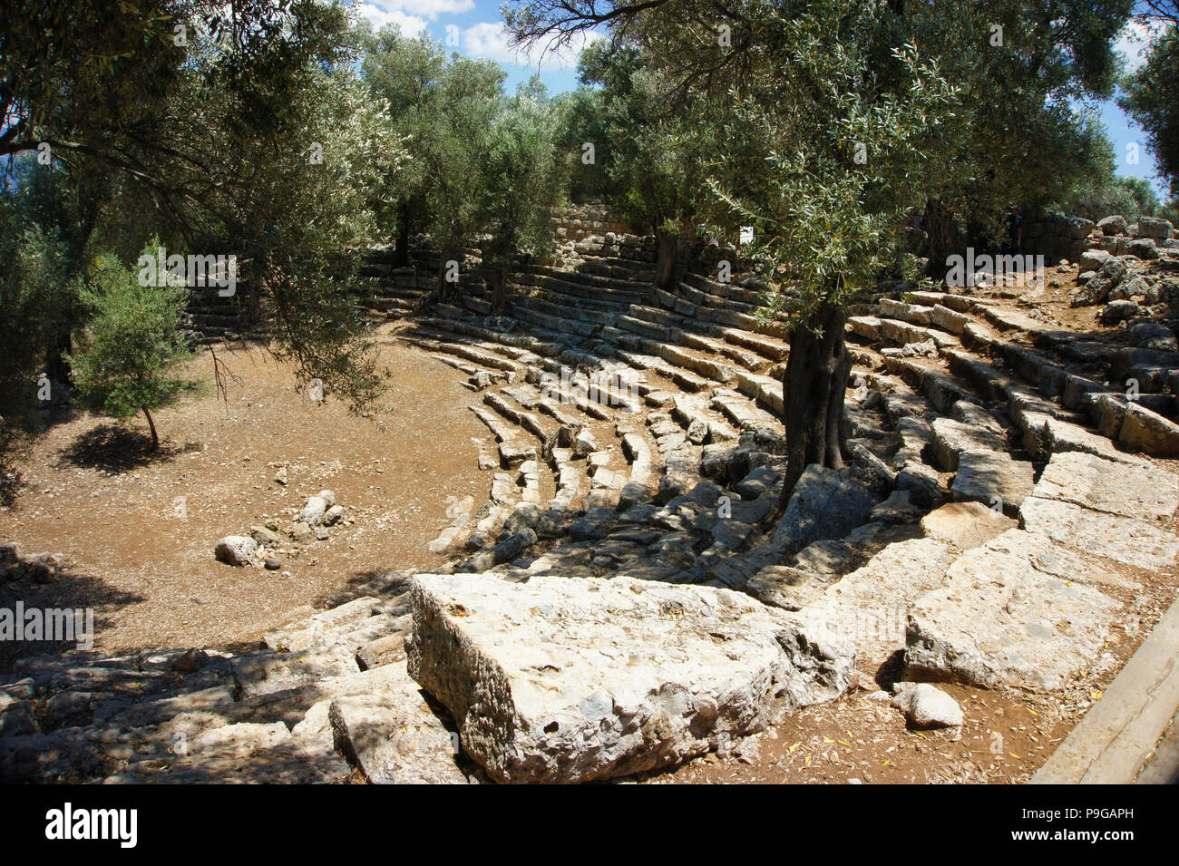 the remains of the ancient stone Roman amphitheatre. Roman heritage ...