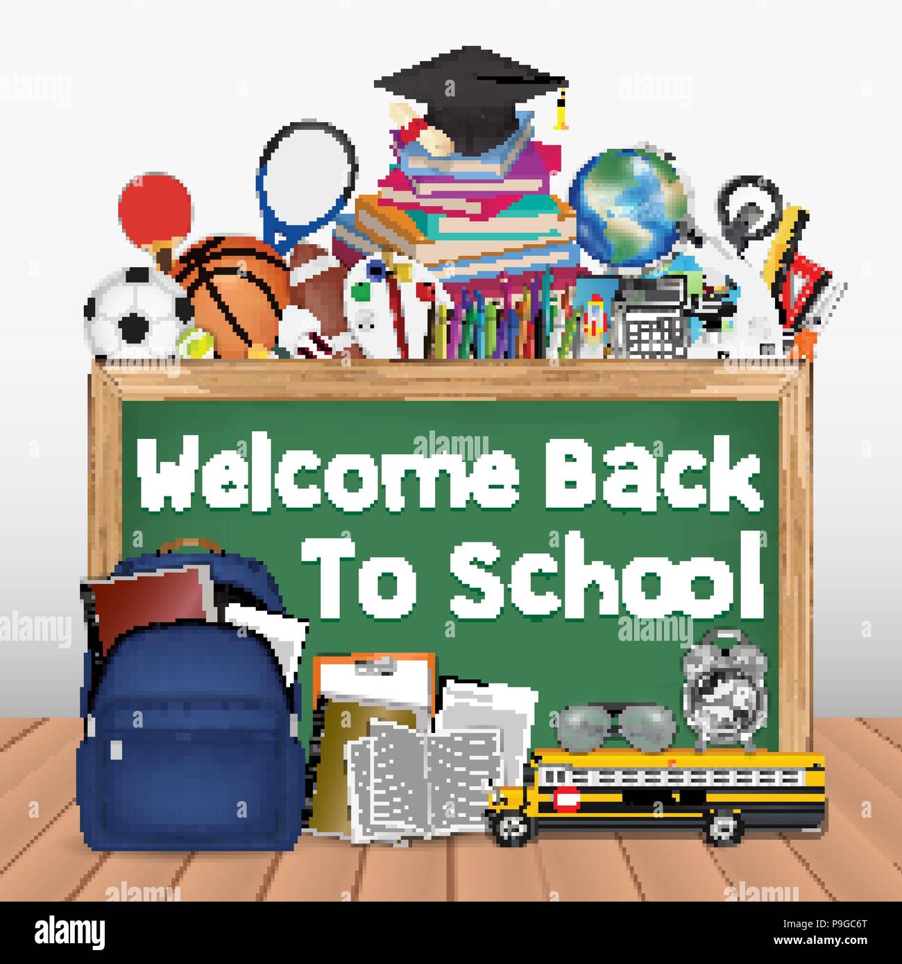 Child chalkboard Stock Vector Images - Alamy