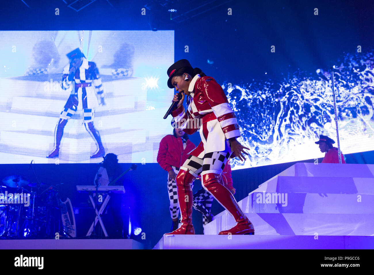 July 16th 2018. Janelle Monae performs at Rebel Nightclub in Toronto ...