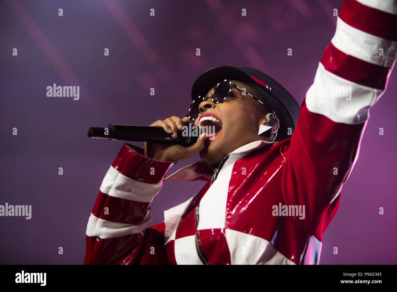 July 16th 2018. Janelle Monae performs at Rebel Nightclub in Toronto ...