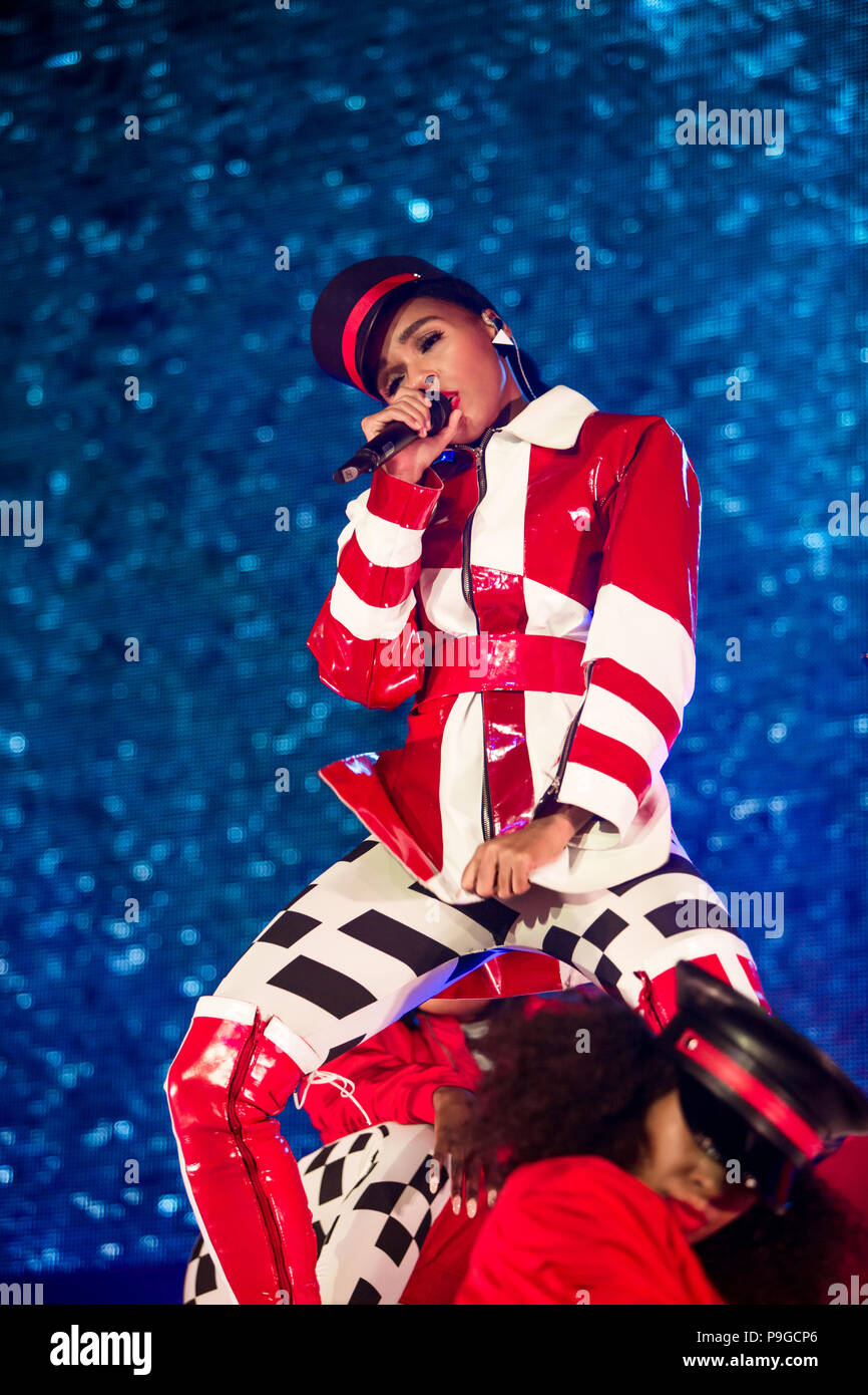 July 16th 2018. Janelle Monae performs at Rebel Nightclub in Toronto ...