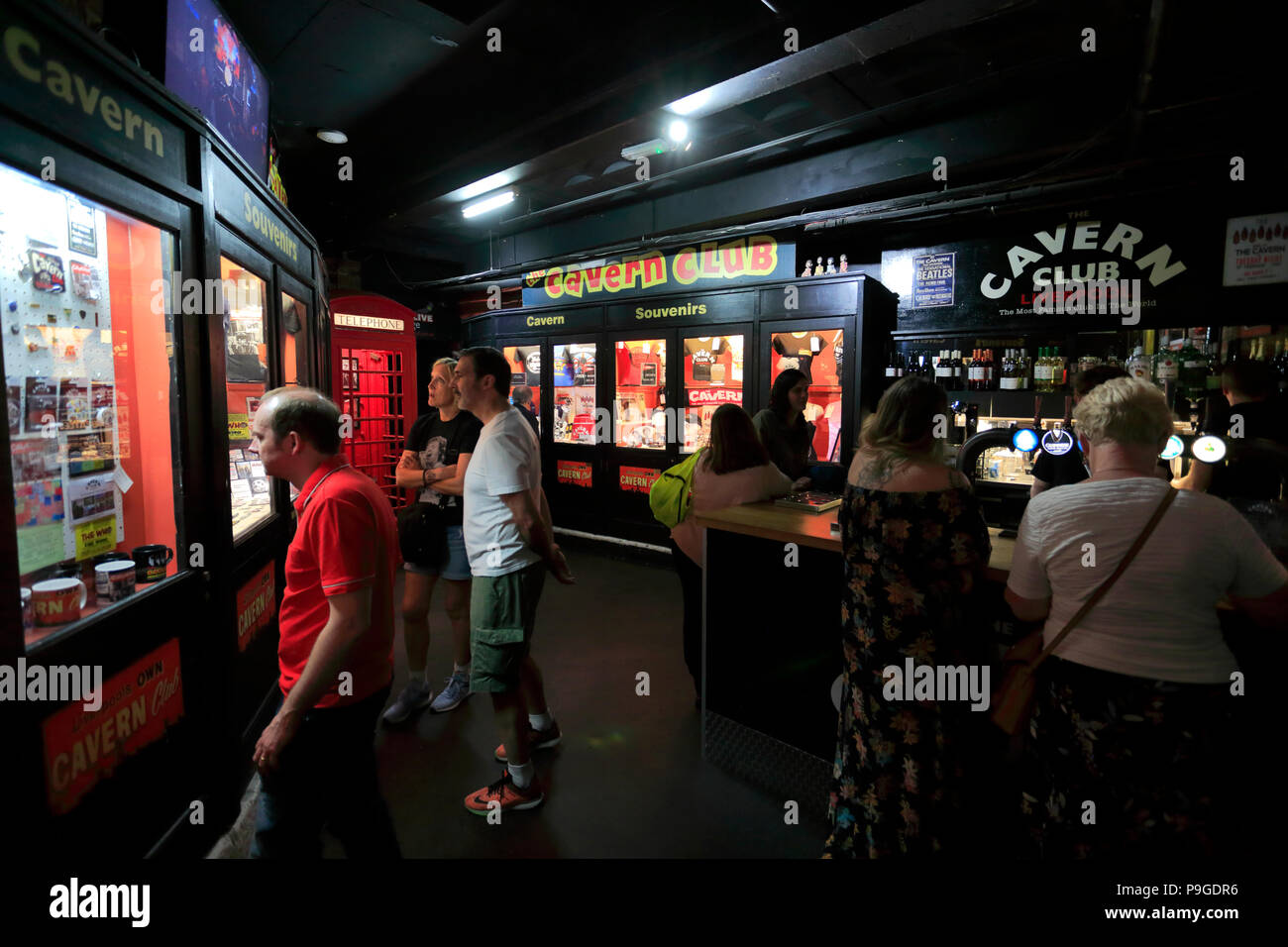 Inside the Cavern club in Mathew Street, Liverpool City, Merseyside ...