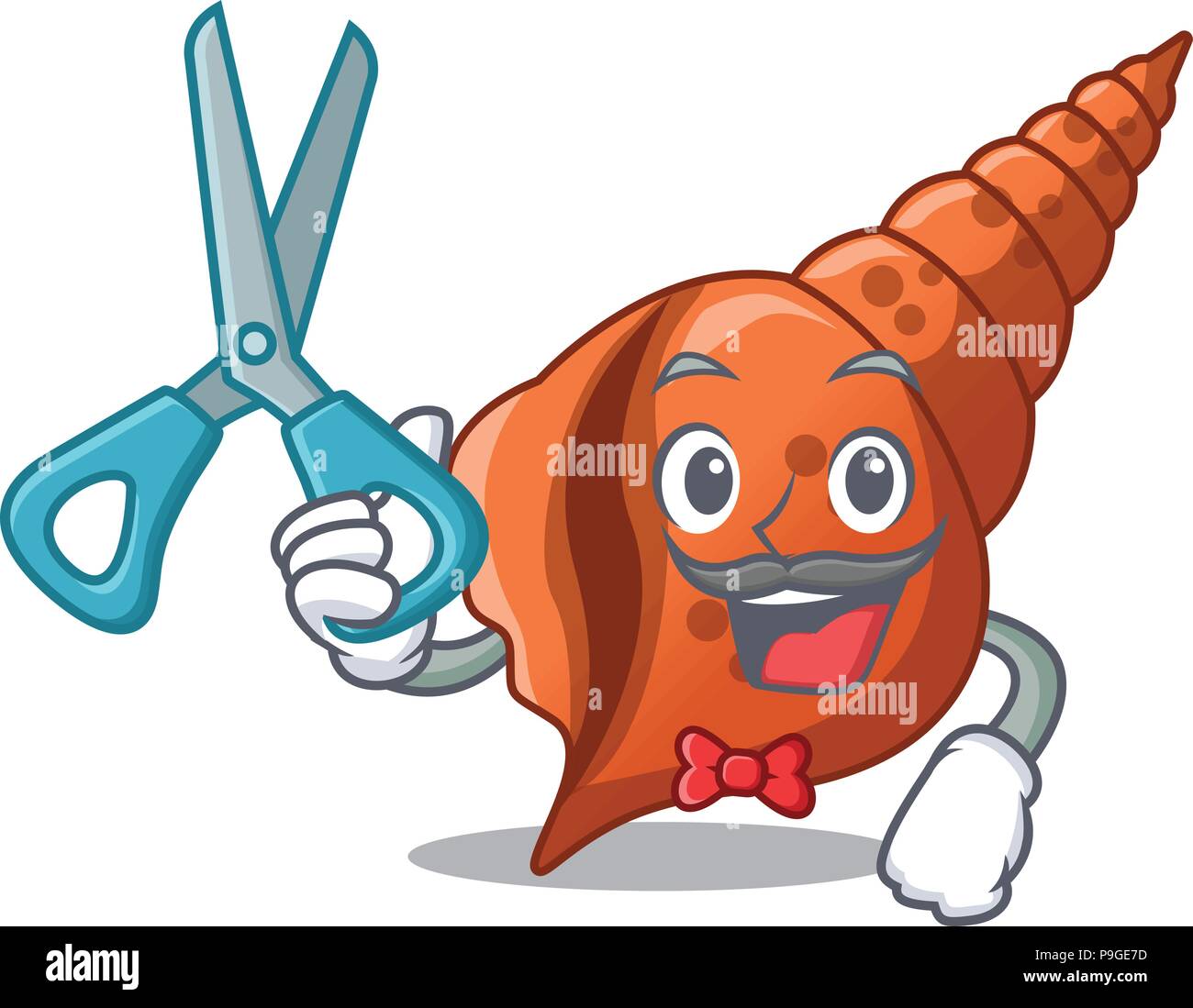 Barber long shell character cartoon Stock Vector Image & Art - Alamy