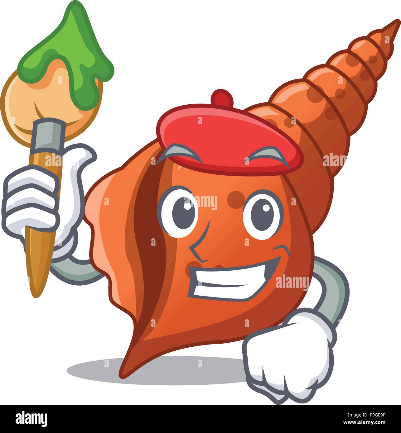 Artist long shell character cartoon Stock Vector Image & Art - Alamy