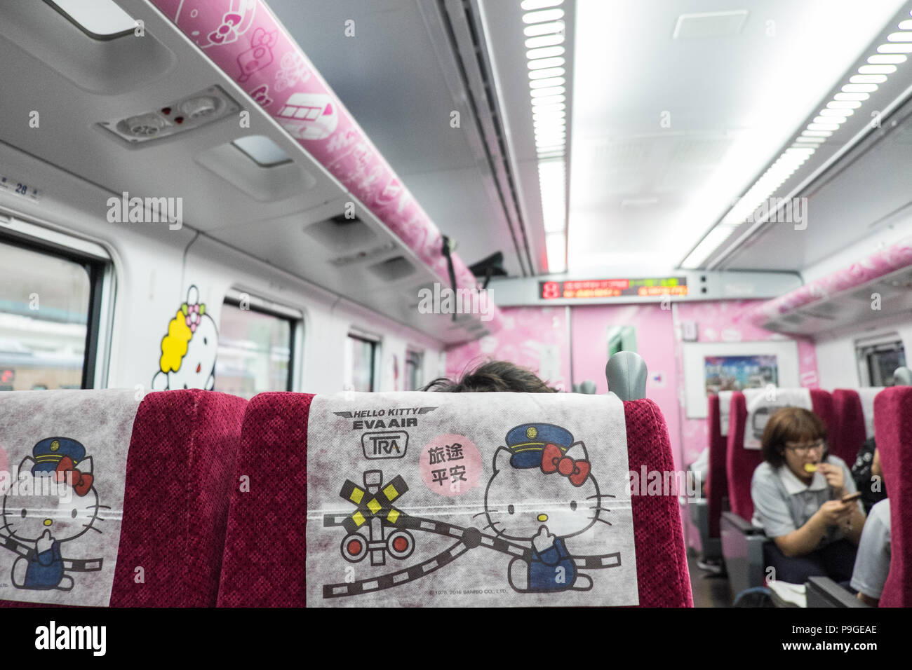 Hello Kitty,cat,design,Taroko,Express,train,livery,Eva Air,sponsored ...