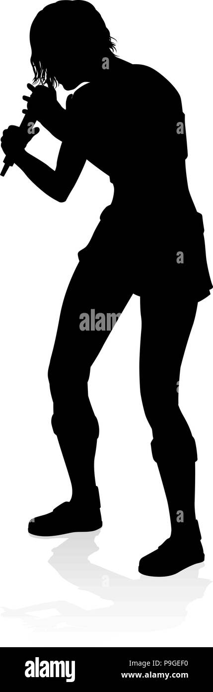 Singer singing female Cut Out Stock Images & Pictures - Alamy