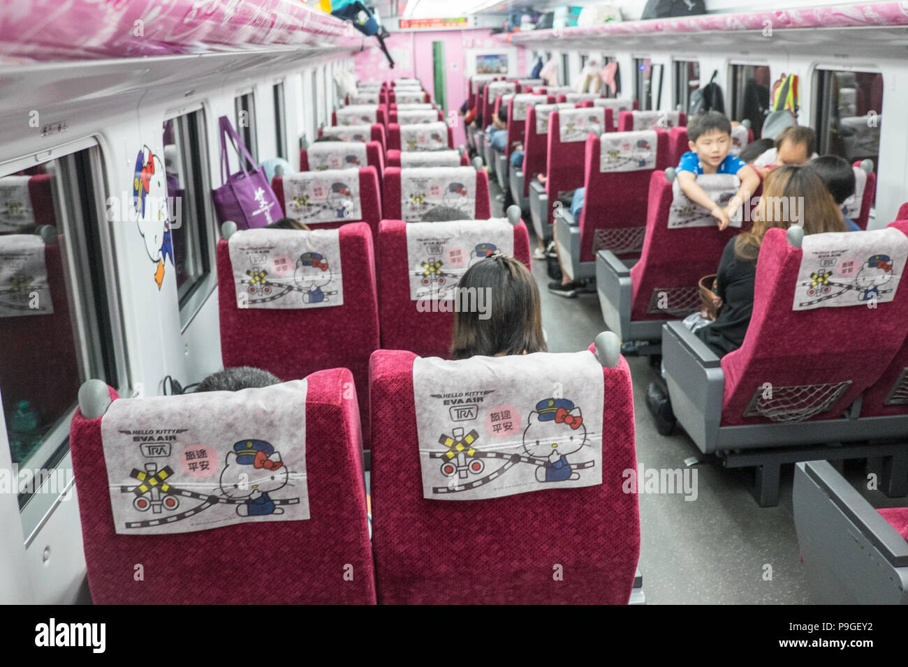 Hello Kitty,cat,design,Taroko,Express,train,livery,Eva Air,sponsored ...