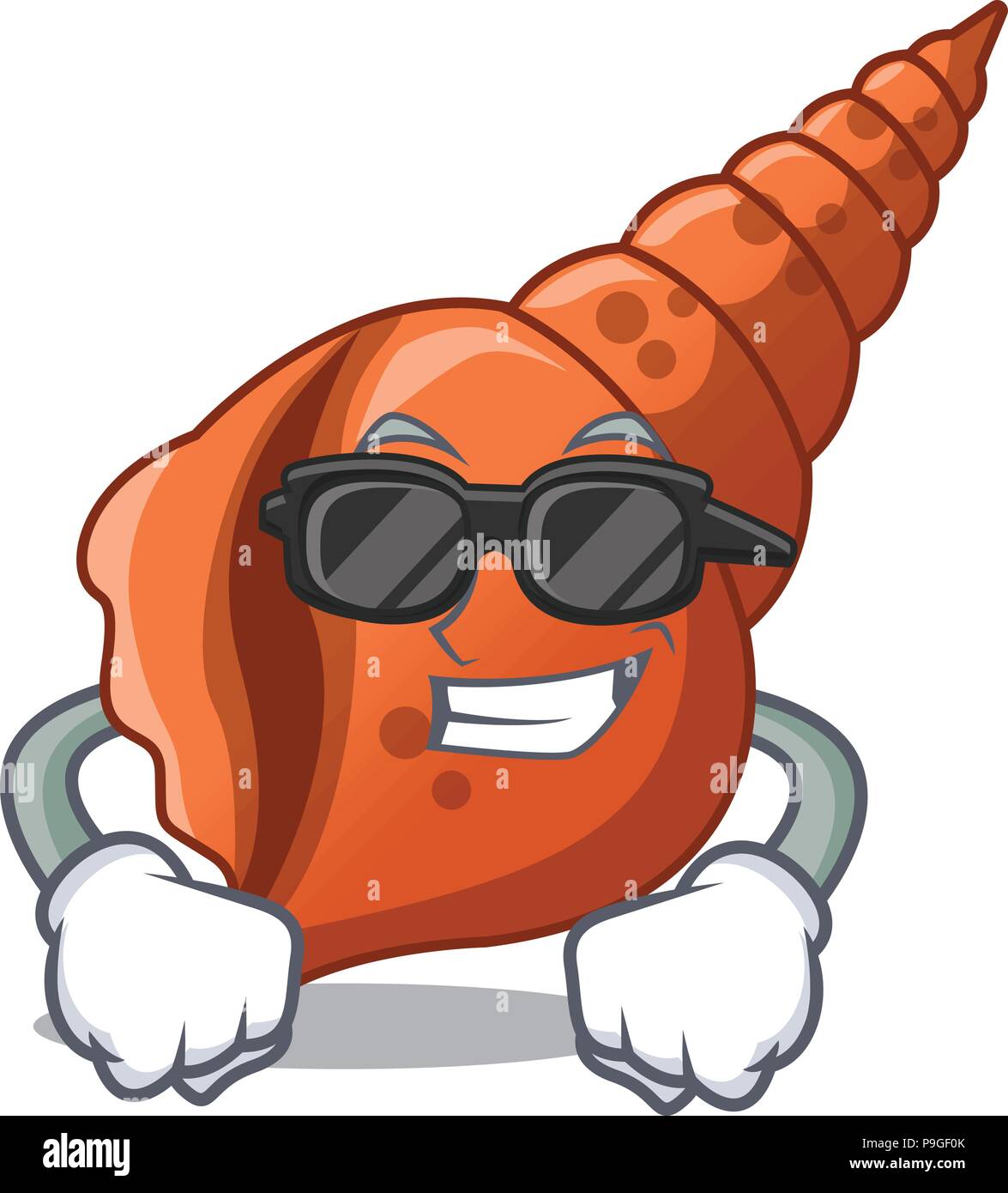 Super cool long shell character cartoon Stock Vector Image & Art - Alamy