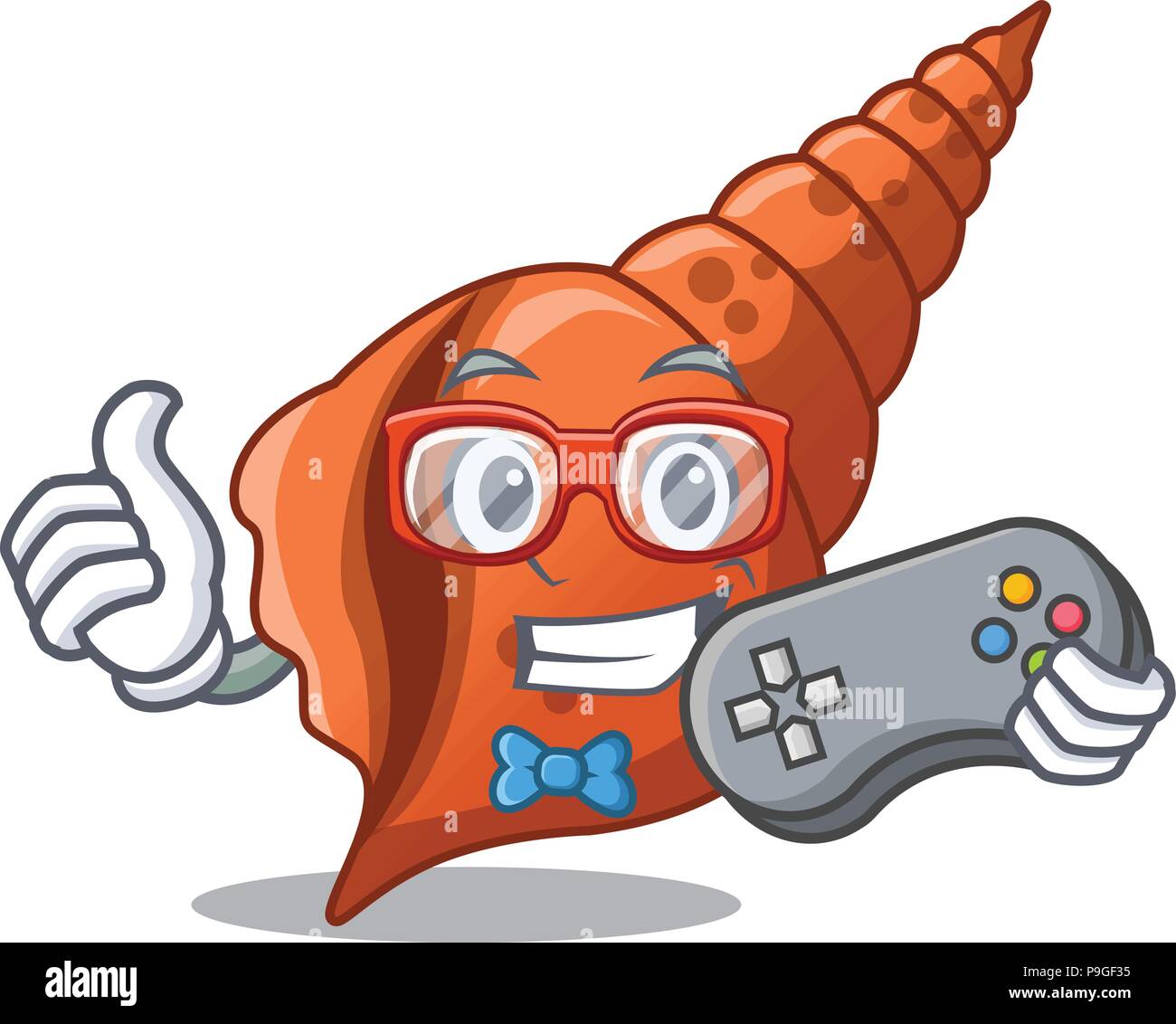 Gamer long shell mascot cartoon Stock Vector Image & Art - Alamy
