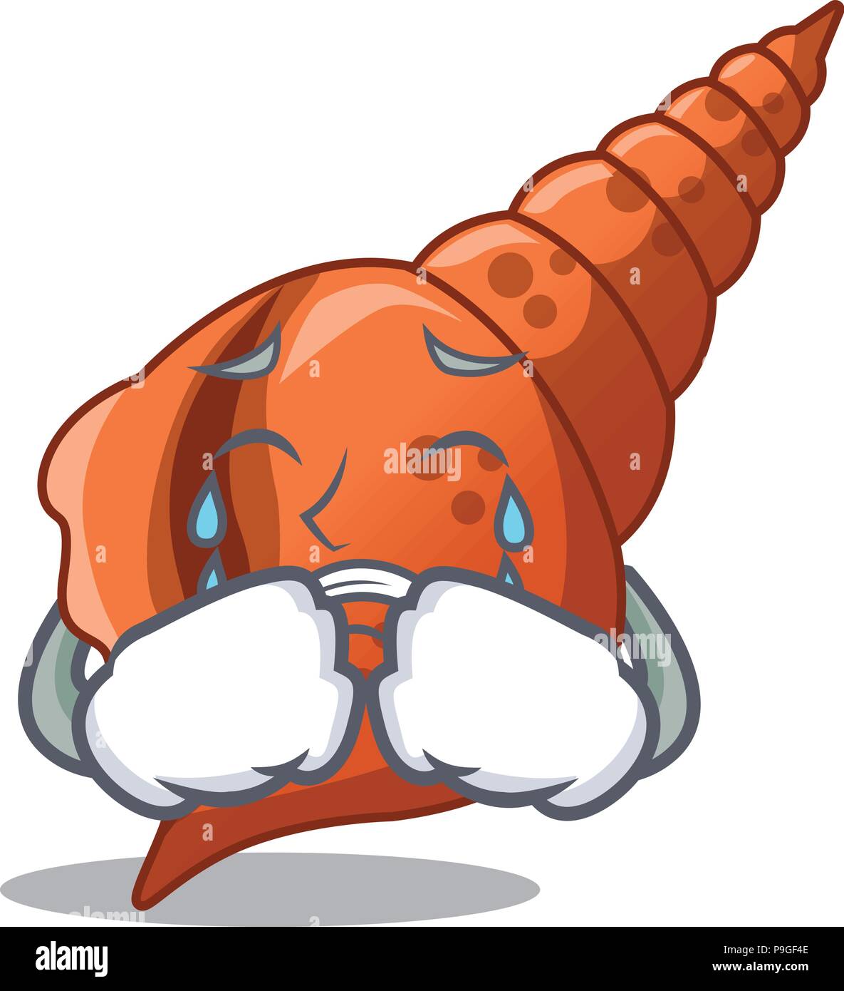 Crying long shell mascot cartoon Stock Vector Image & Art - Alamy