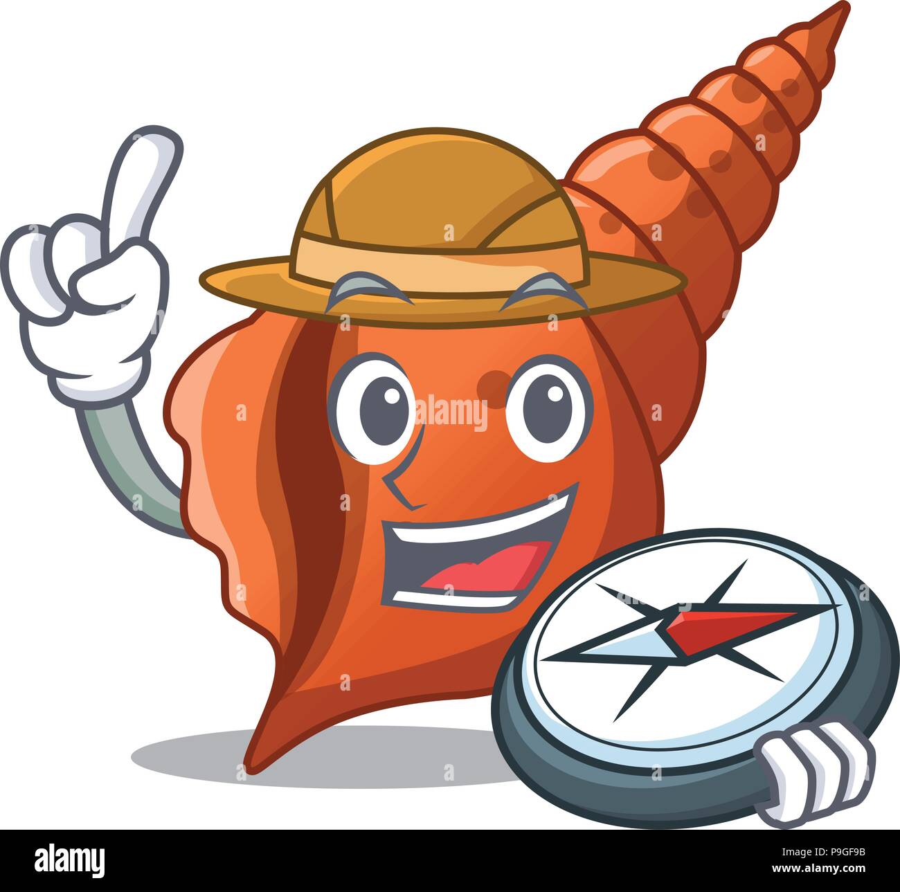 Explorer long shell mascot cartoon Stock Vector Image & Art - Alamy