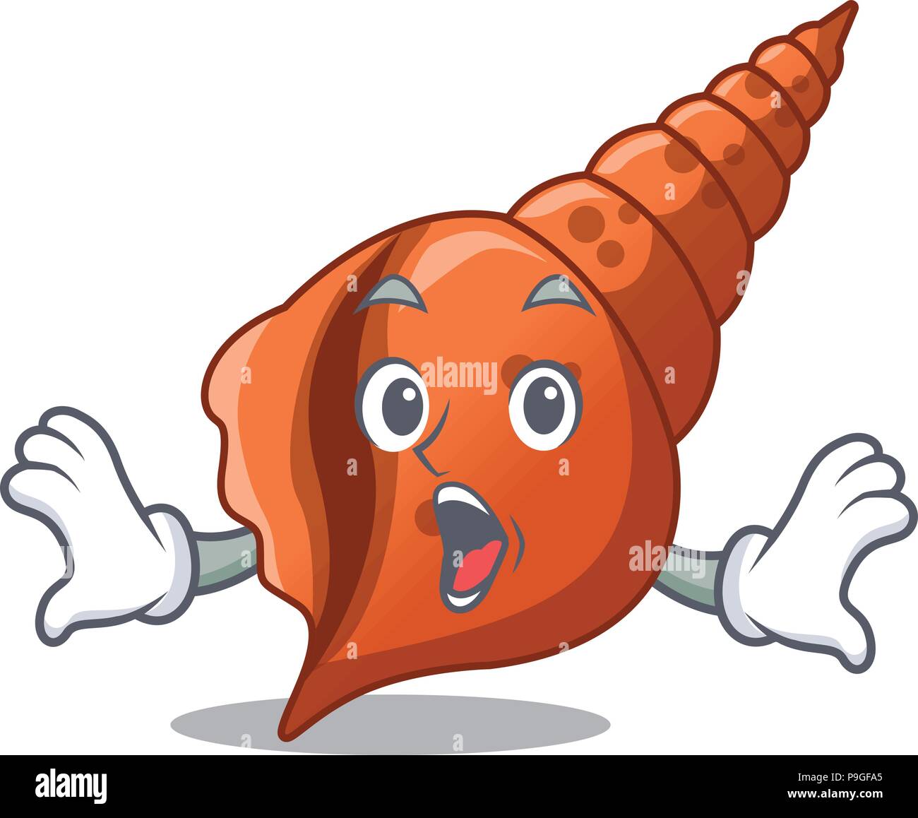 Surprised long shell mascot cartoon Stock Vector Image & Art - Alamy