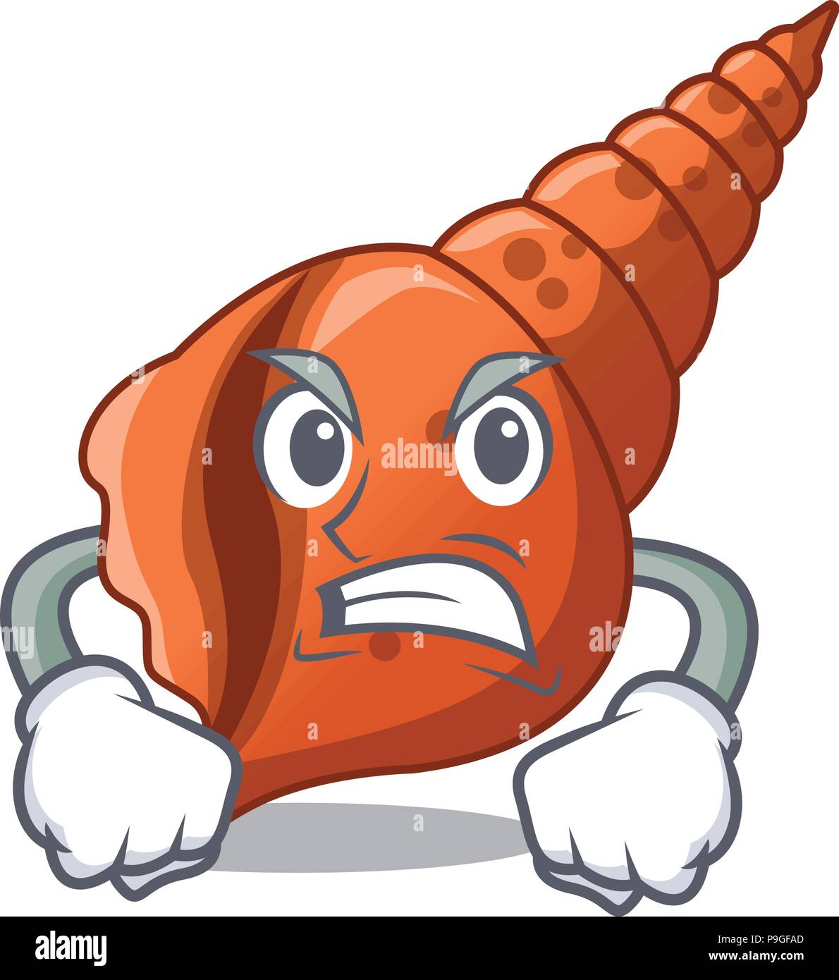 Angry long shell mascot cartoon Stock Vector Image & Art - Alamy