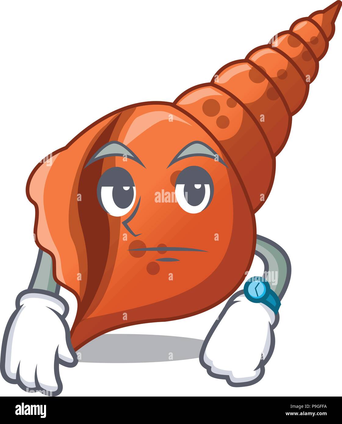 Waiting long shell mascot cartoon Stock Vector Image & Art - Alamy