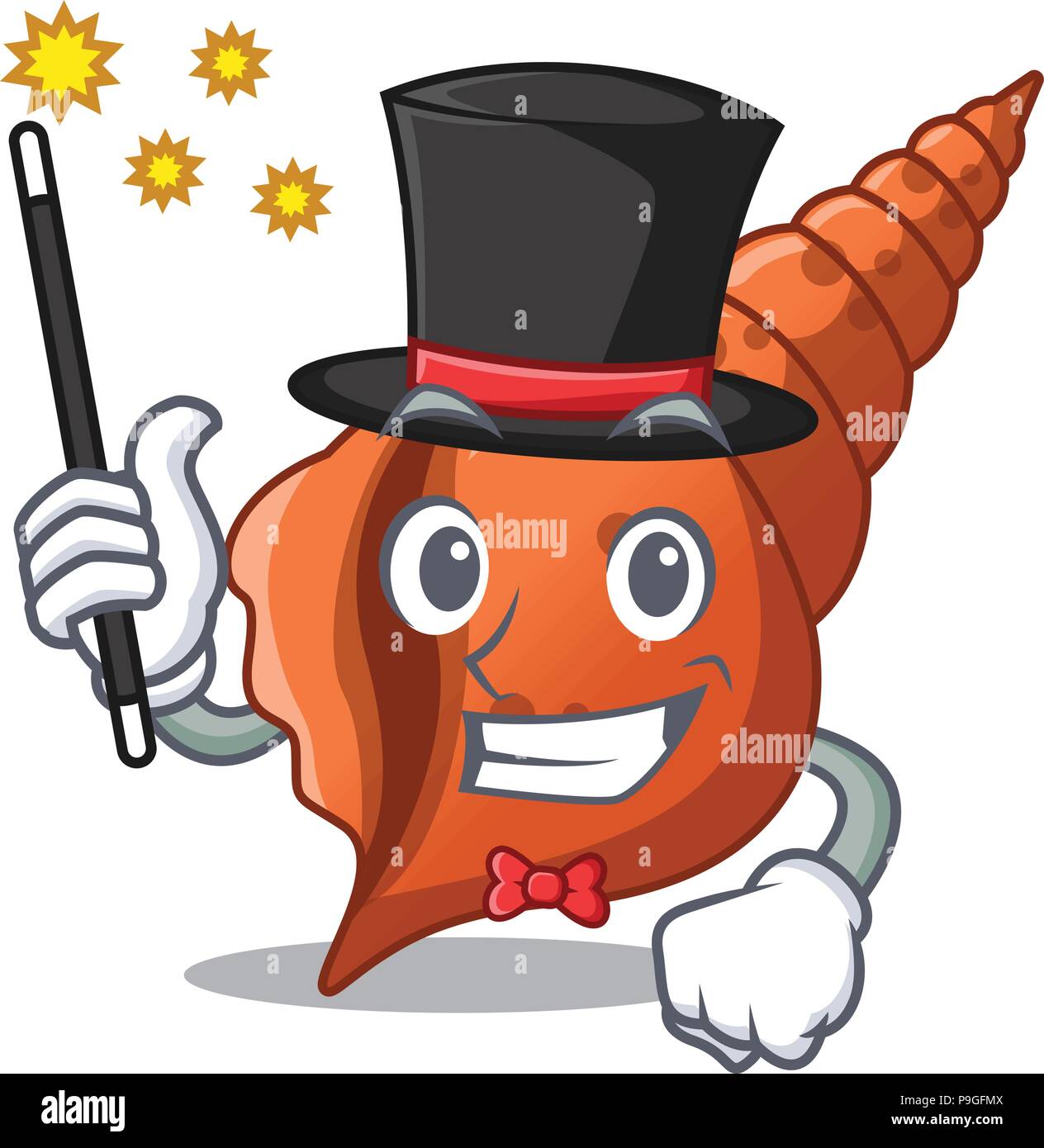 Magician long shell mascot cartoon Stock Vector Image & Art - Alamy