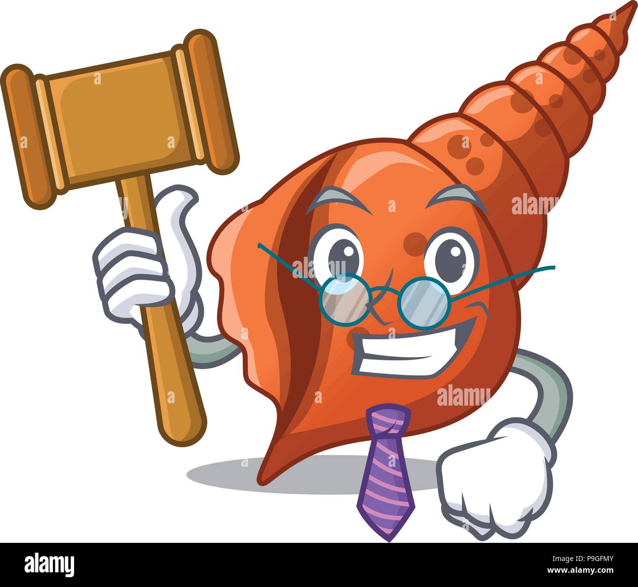 Judge long shell mascot cartoon Stock Vector Image & Art - Alamy