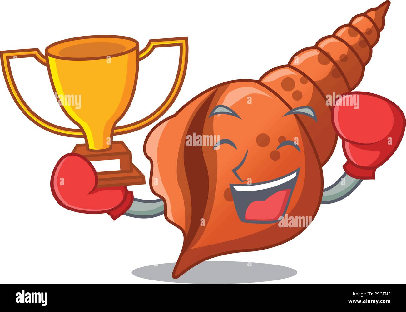 Boxing winner long shell mascot cartoon Stock Vector Image & Art - Alamy