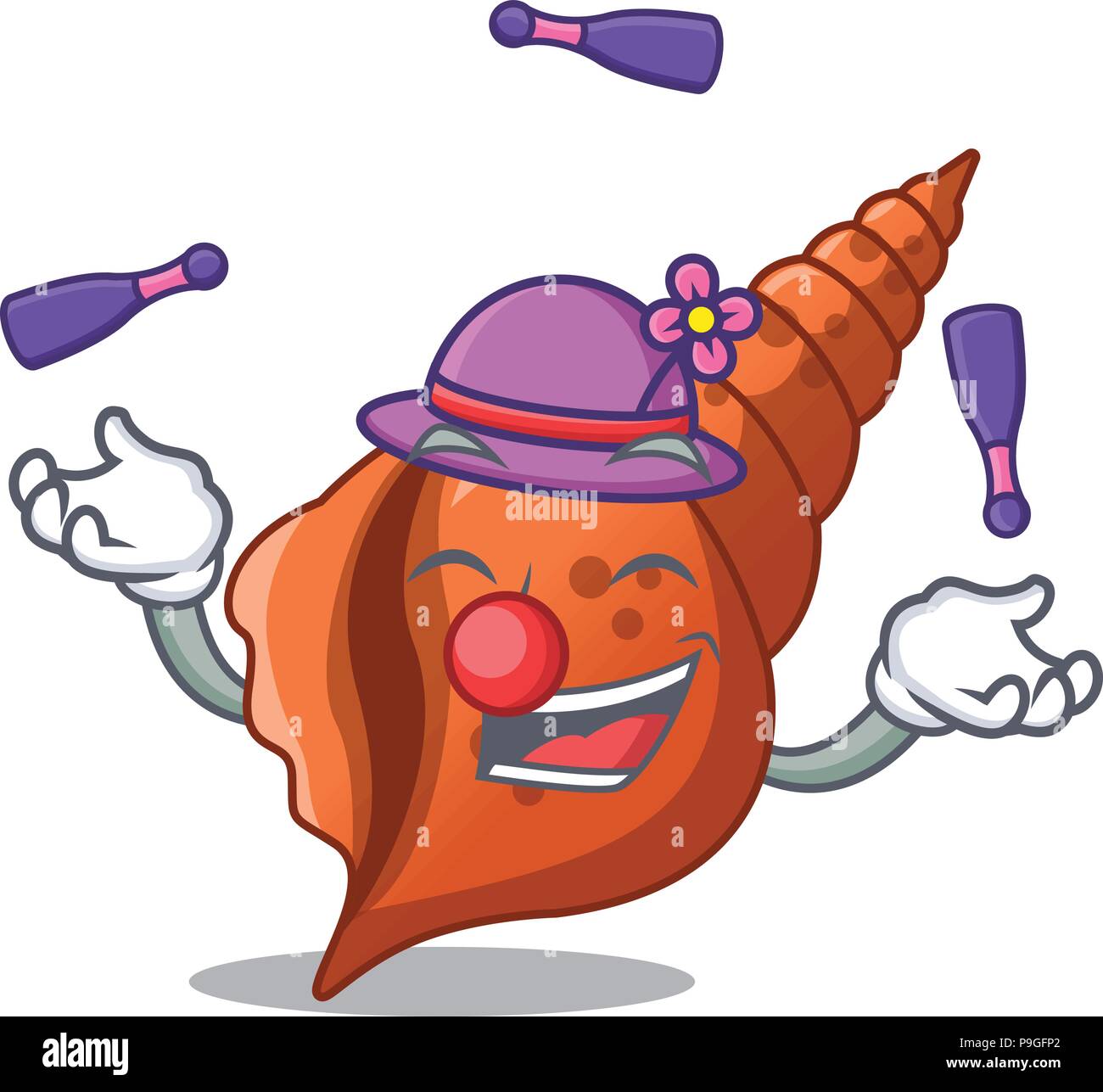 Juggling long shell mascot cartoon Stock Vector Image & Art - Alamy