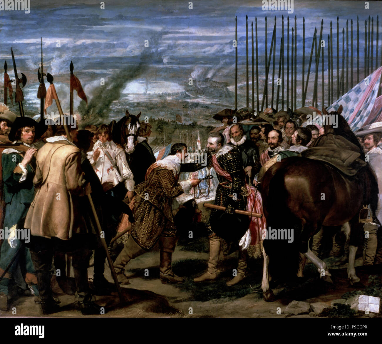 The Surrender of Breda, by Diego Velazquez, between 1634-1635 Stock ...