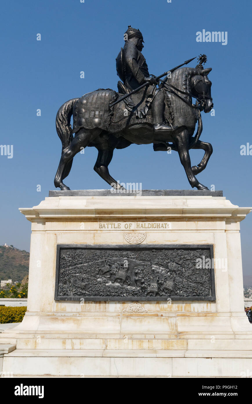 Statue commemorating the Battle of Haldighati Stock Photo - Alamy
