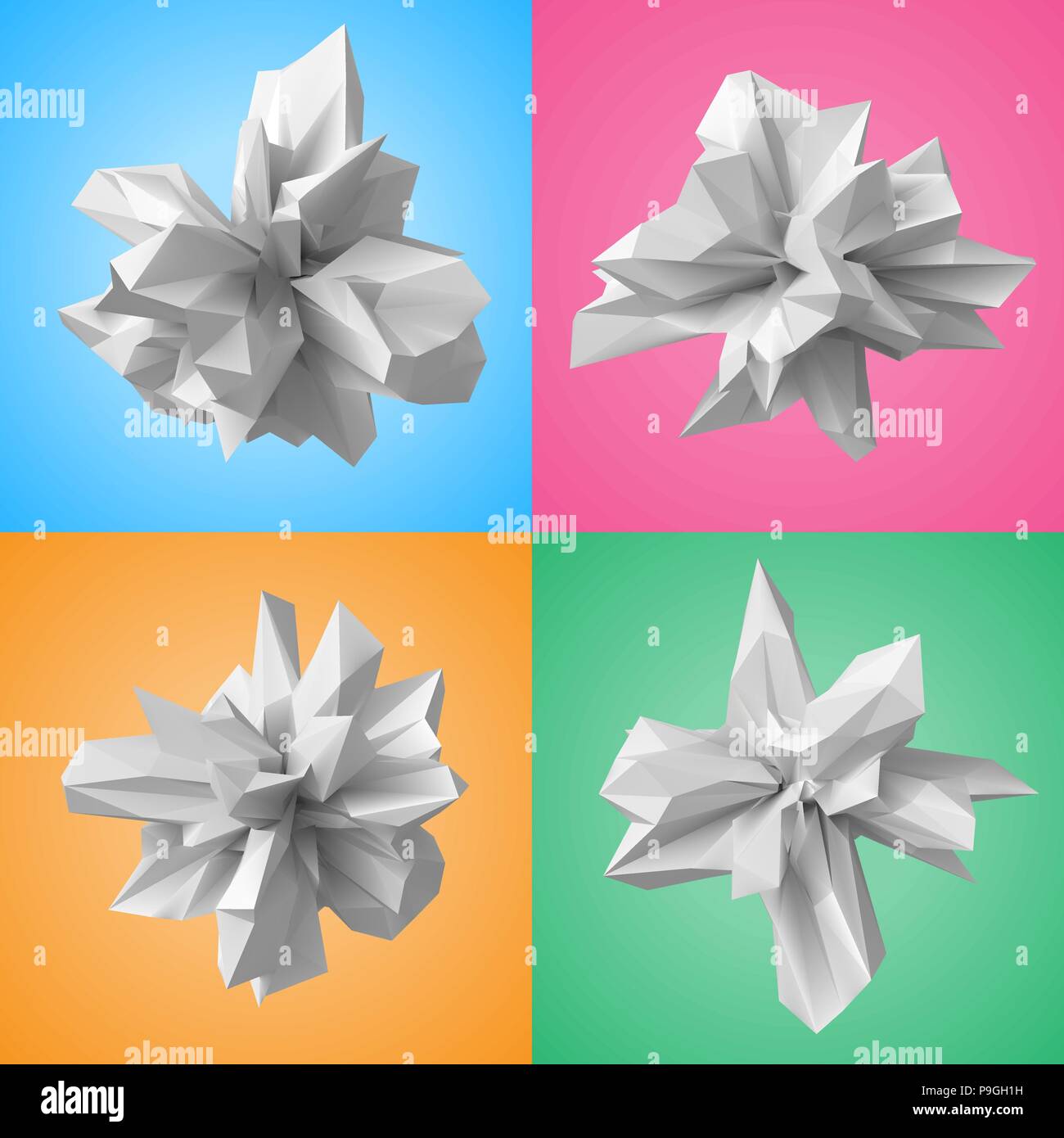 3d style shapes vector set Stock Vector Image & Art - Alamy