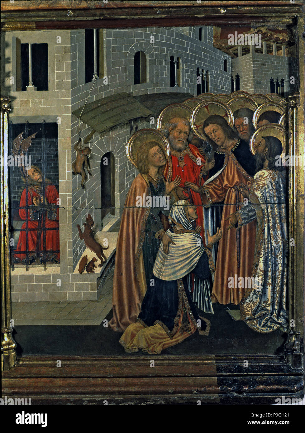 Altarpiece of the Transfiguration, detail 'Healing the possessed' in ...