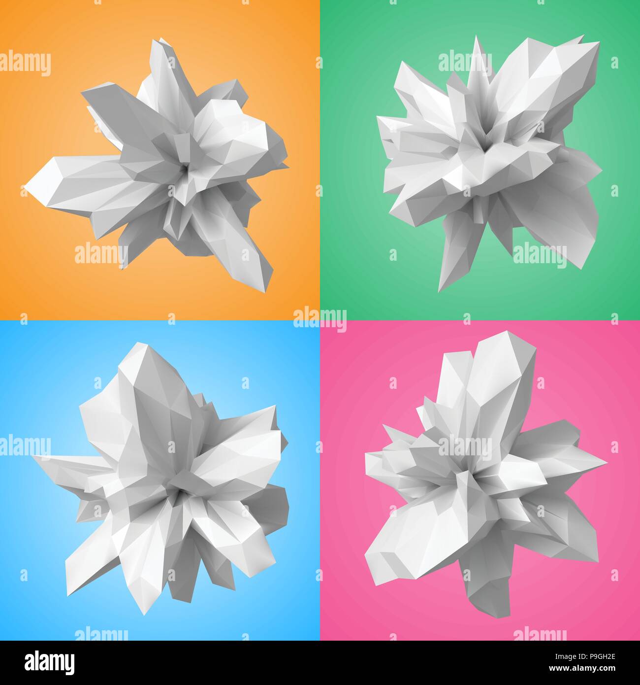 3d style shapes vector set Stock Vector Image & Art - Alamy