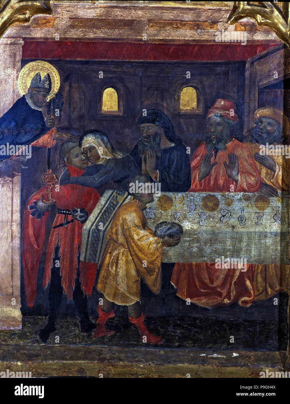 Altarpiece of Saint Nicholas, Saint Claire and Saint Anthony. Table ...