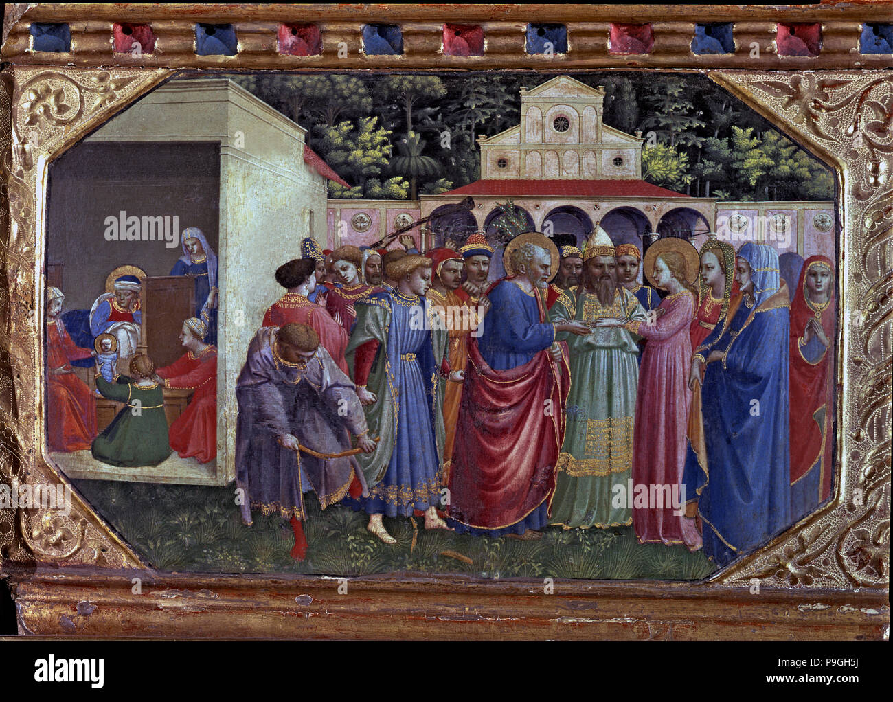 Predella of the betrothal', one of the five small tables that make up ...