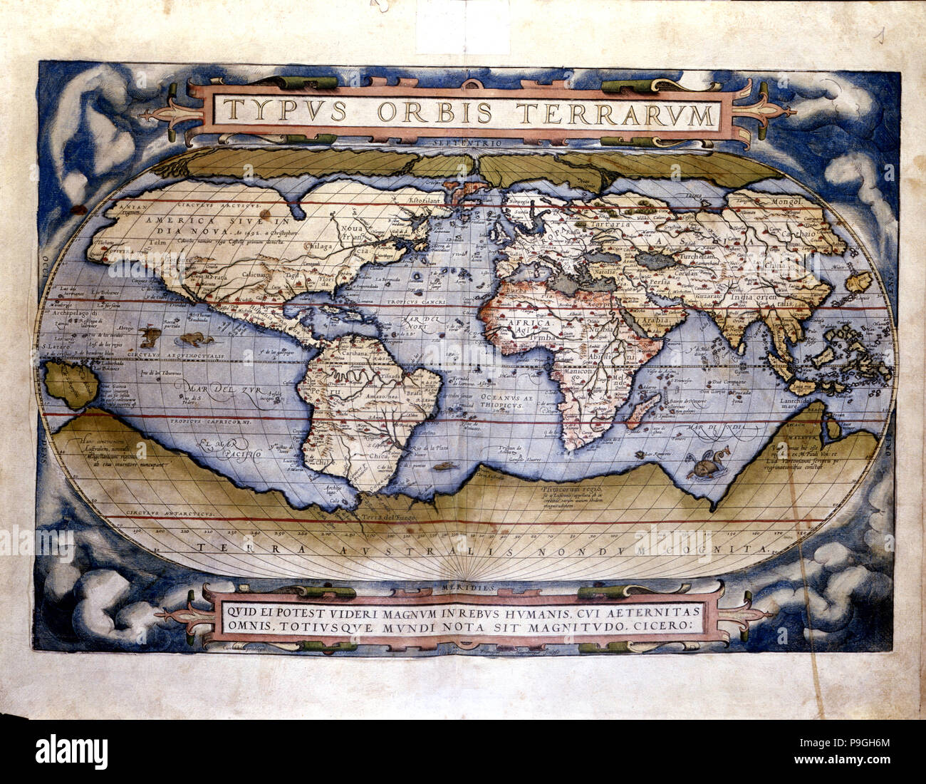 Theatrum Orbis Terrarum' of Abraham Ortelius, Amberes, 1574, world map ...