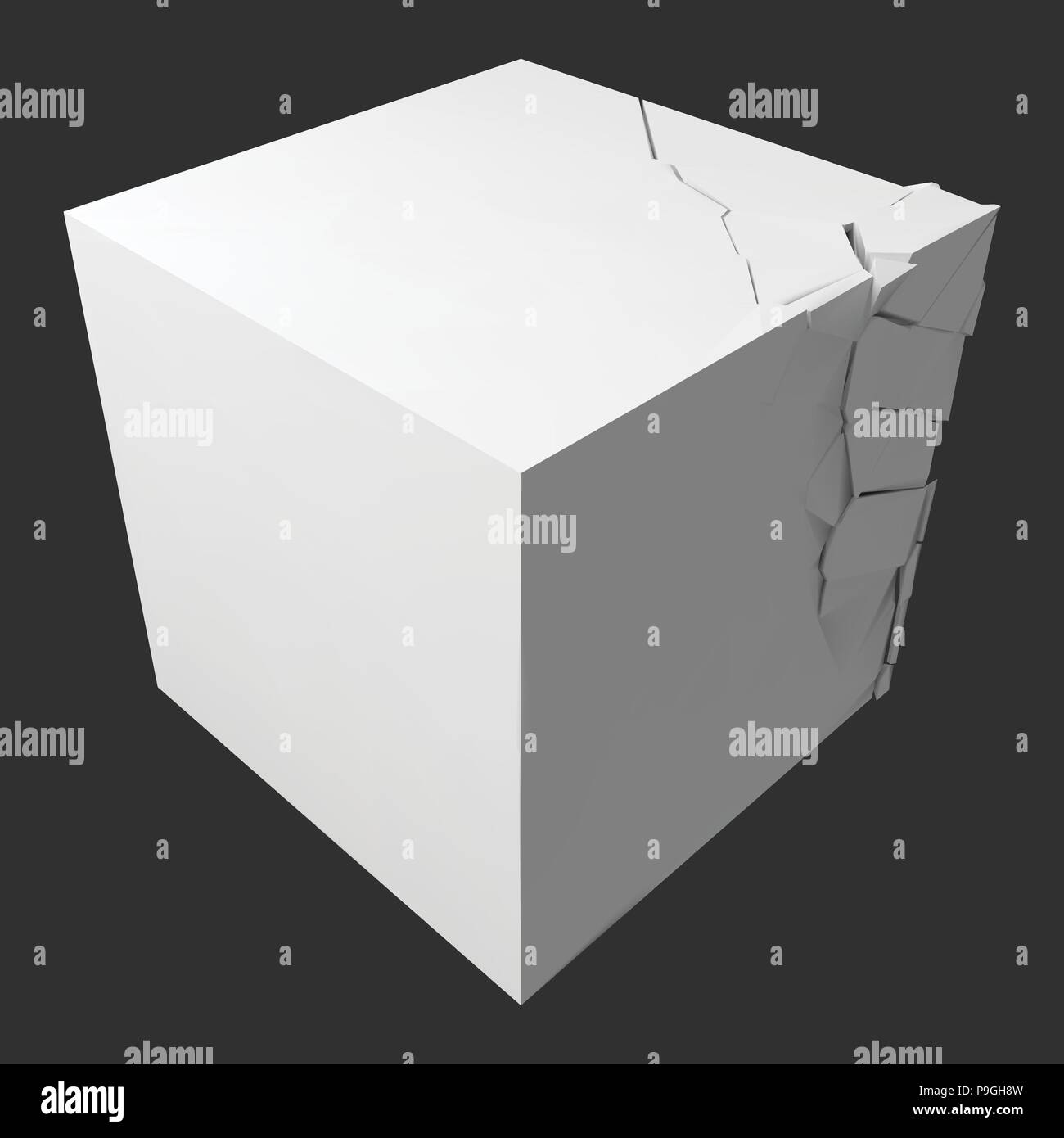 vector illustration of exploding cube Stock Vector Image & Art - Alamy