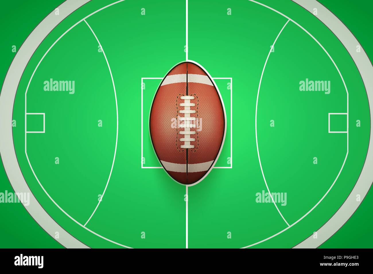 Poster Template of Australian rules football Ball Stock Vector Image ...