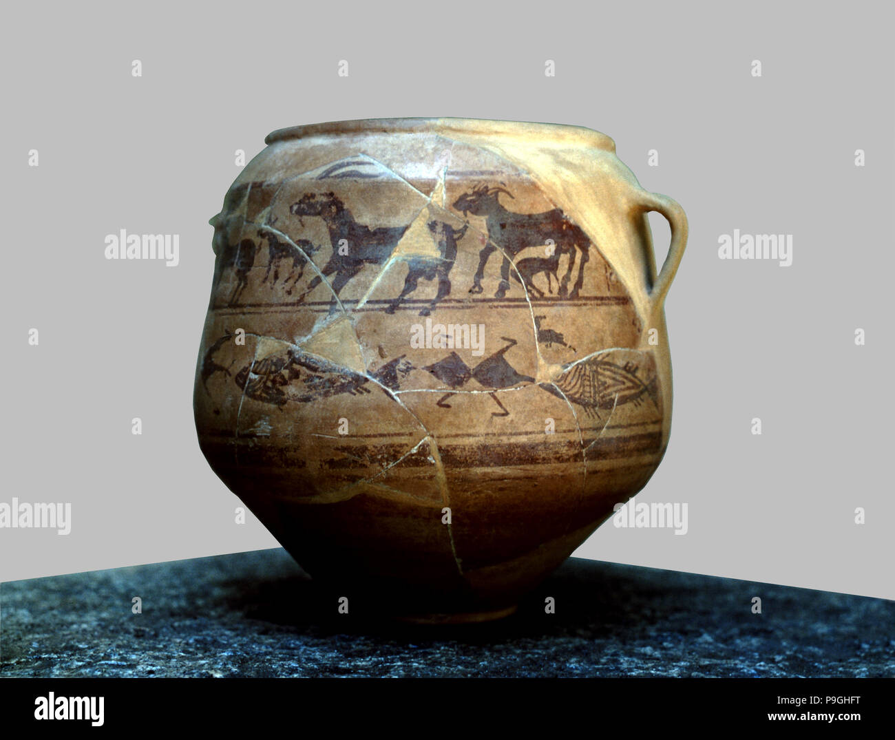 Goats vessel, from the necropolis of Cabecico del Tesoro in Verdolay ...