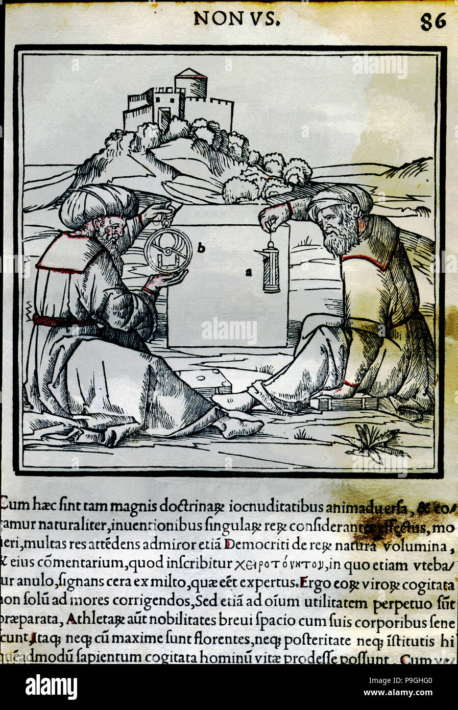 Engraving from 'De Arquitectura', Venice edition of 1511, from the work ...