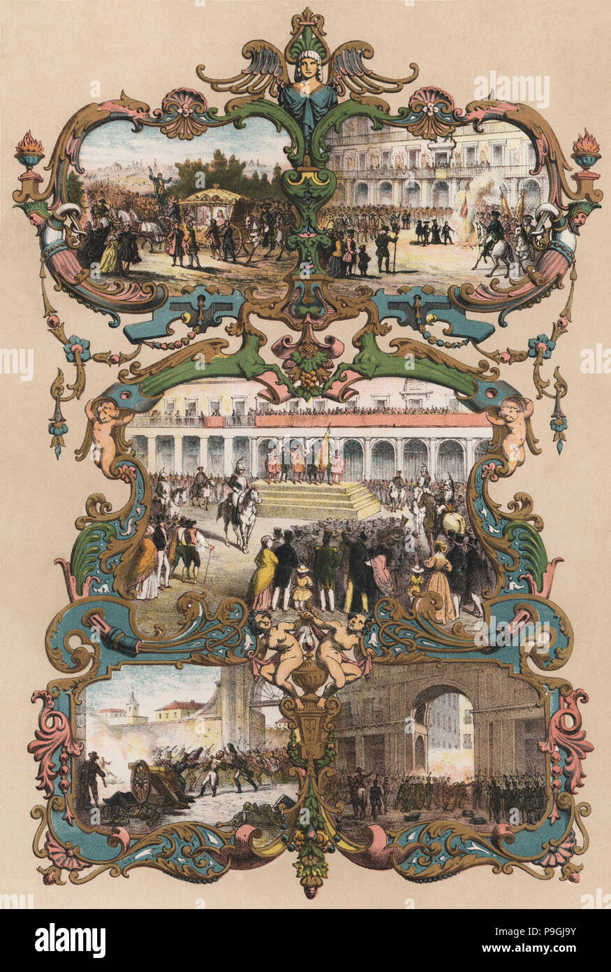 Representative scenes of acts that led to the uprising of May 2, 1808 ...