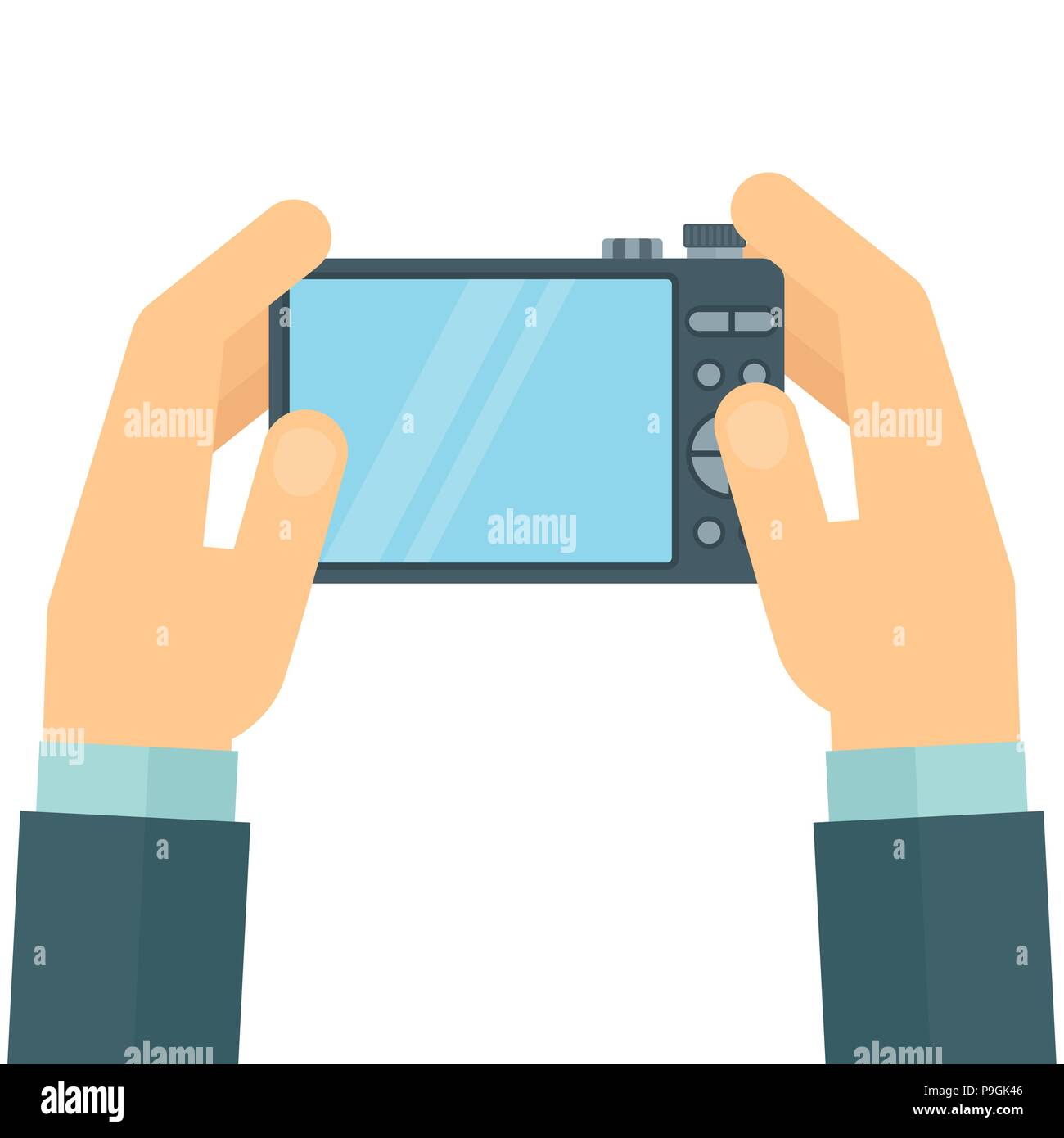 hands with photocamera Stock Vector Image & Art - Alamy