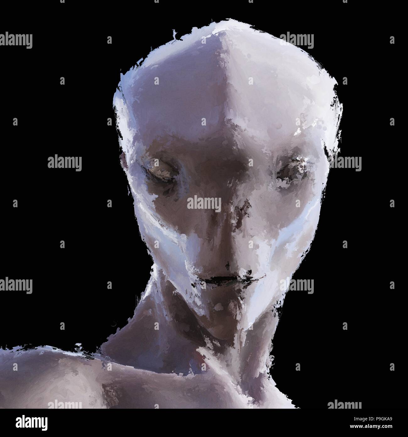 Digital Painting of a creepy Creature, based on own 3D Rendering, no ...