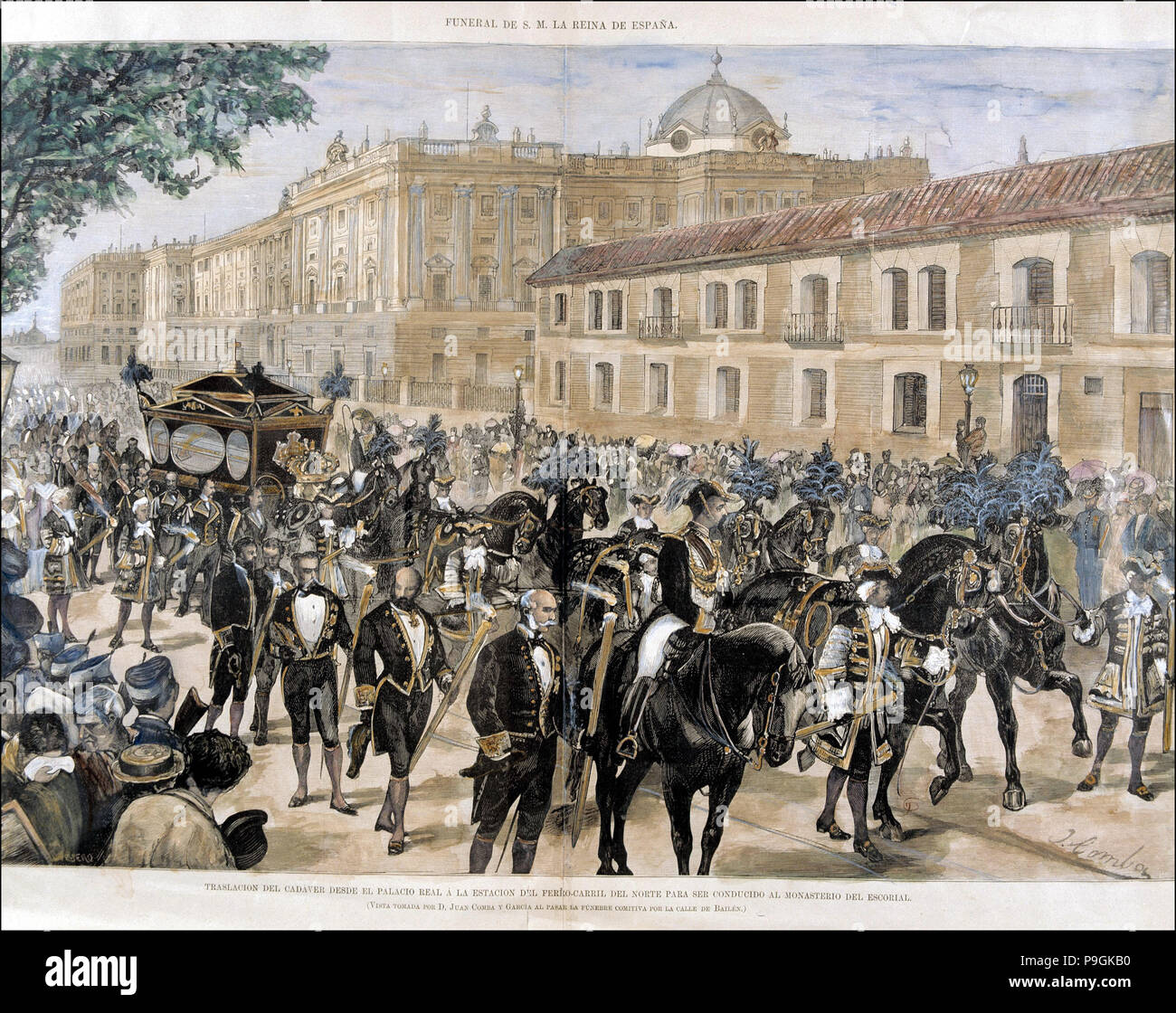 Driving the corpse of Queen Maria of Mercedes Orleans to the North ...