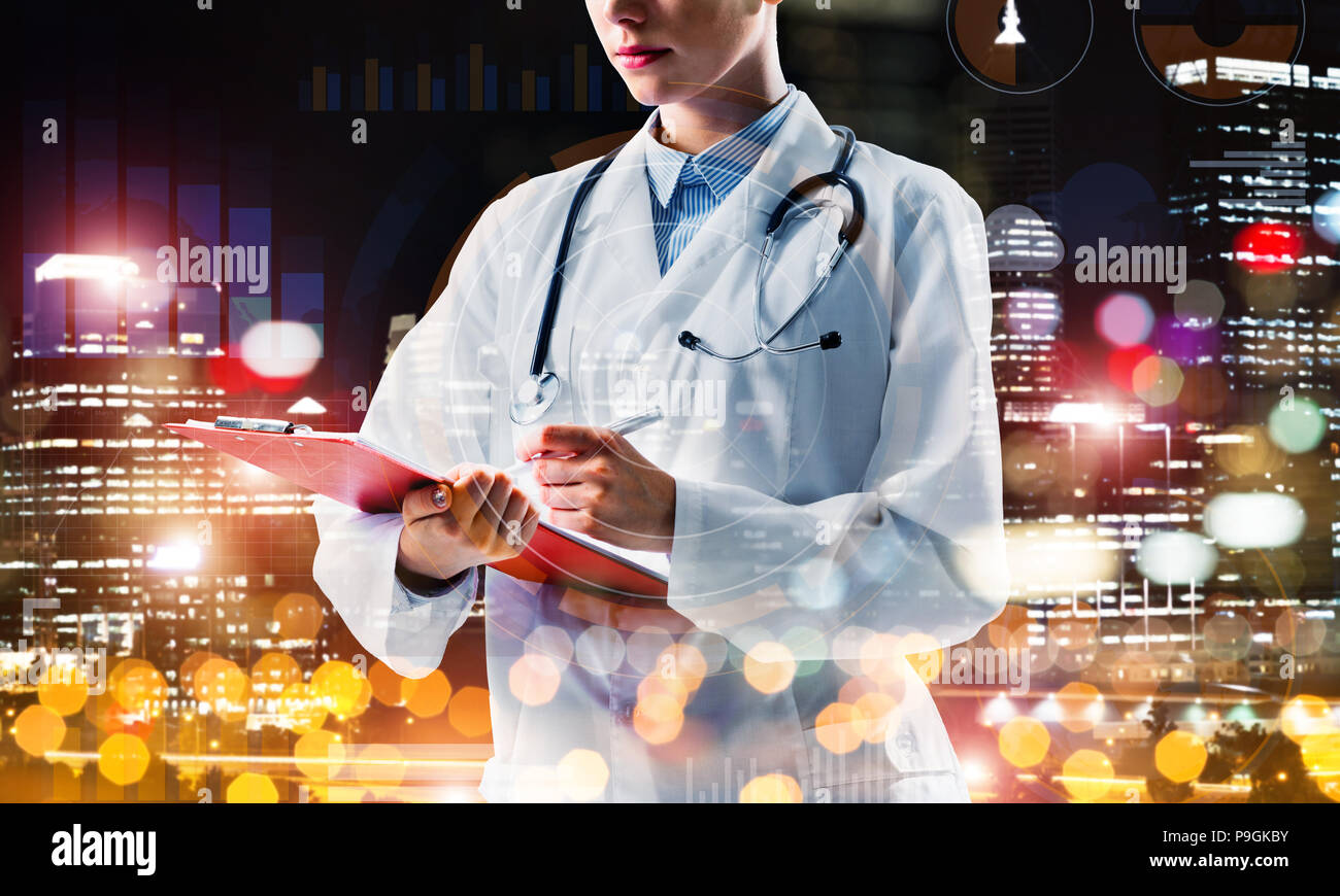 Concept of hard-working doctor Stock Photo - Alamy