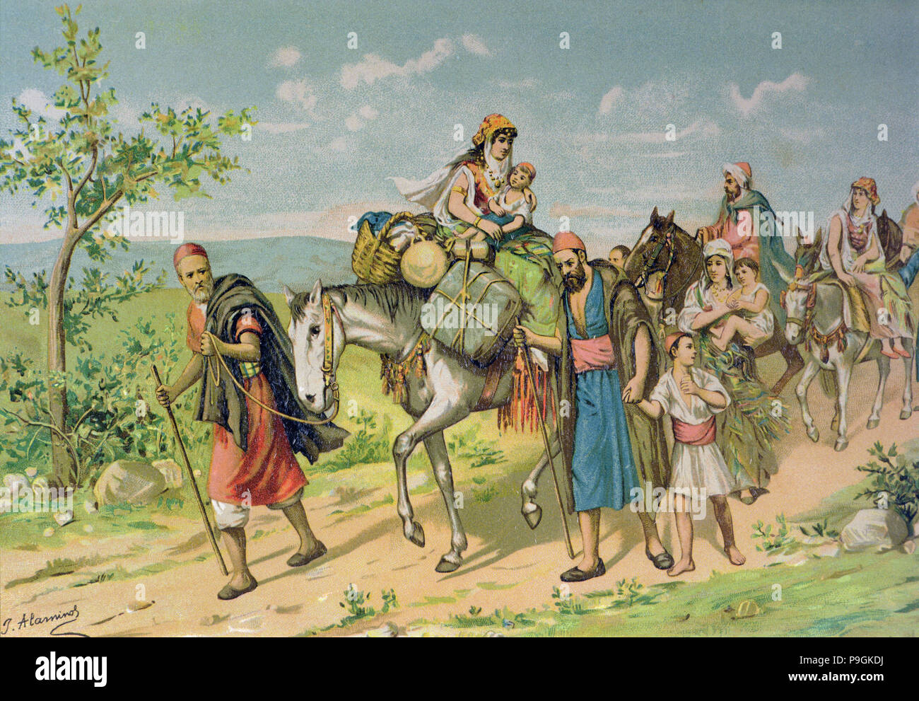 Expulsion of the Moors by decree of King Philip III during years 1609 ...