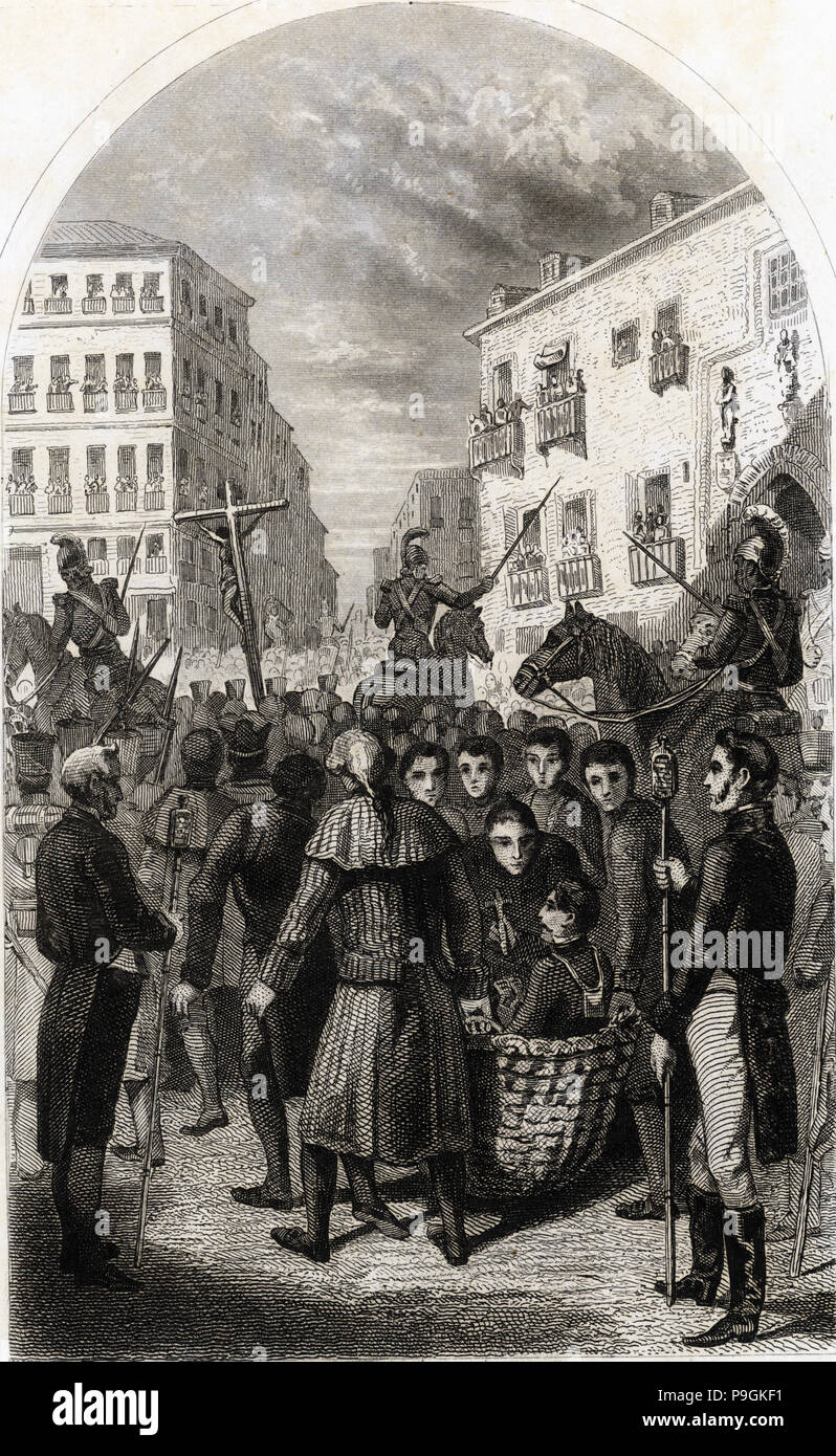 Trial, jibe and execution of revolutionary General Rafael de Riego ...