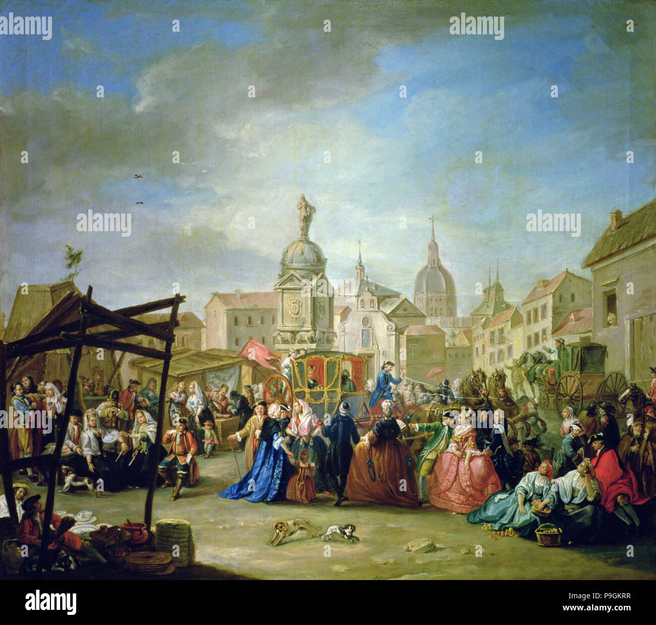 Fair of Madrid in the Cebada Square Stock Photo - Alamy