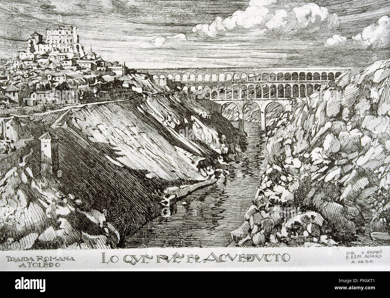 What the aqueduct was, Roman water supply, engraving Stock Photo - Alamy
